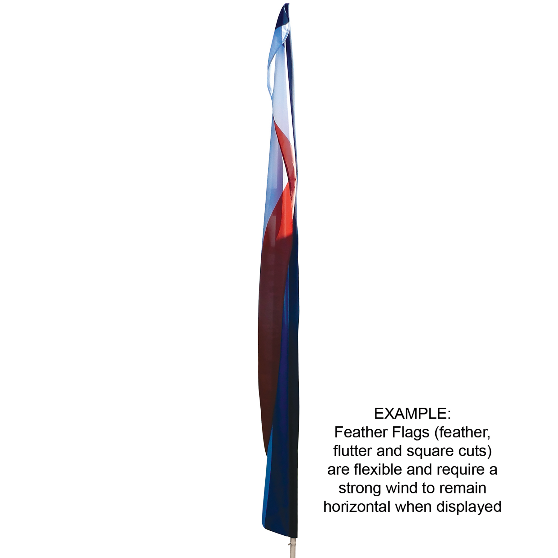 3' x 15' Custom Double Sided Flutter Flag