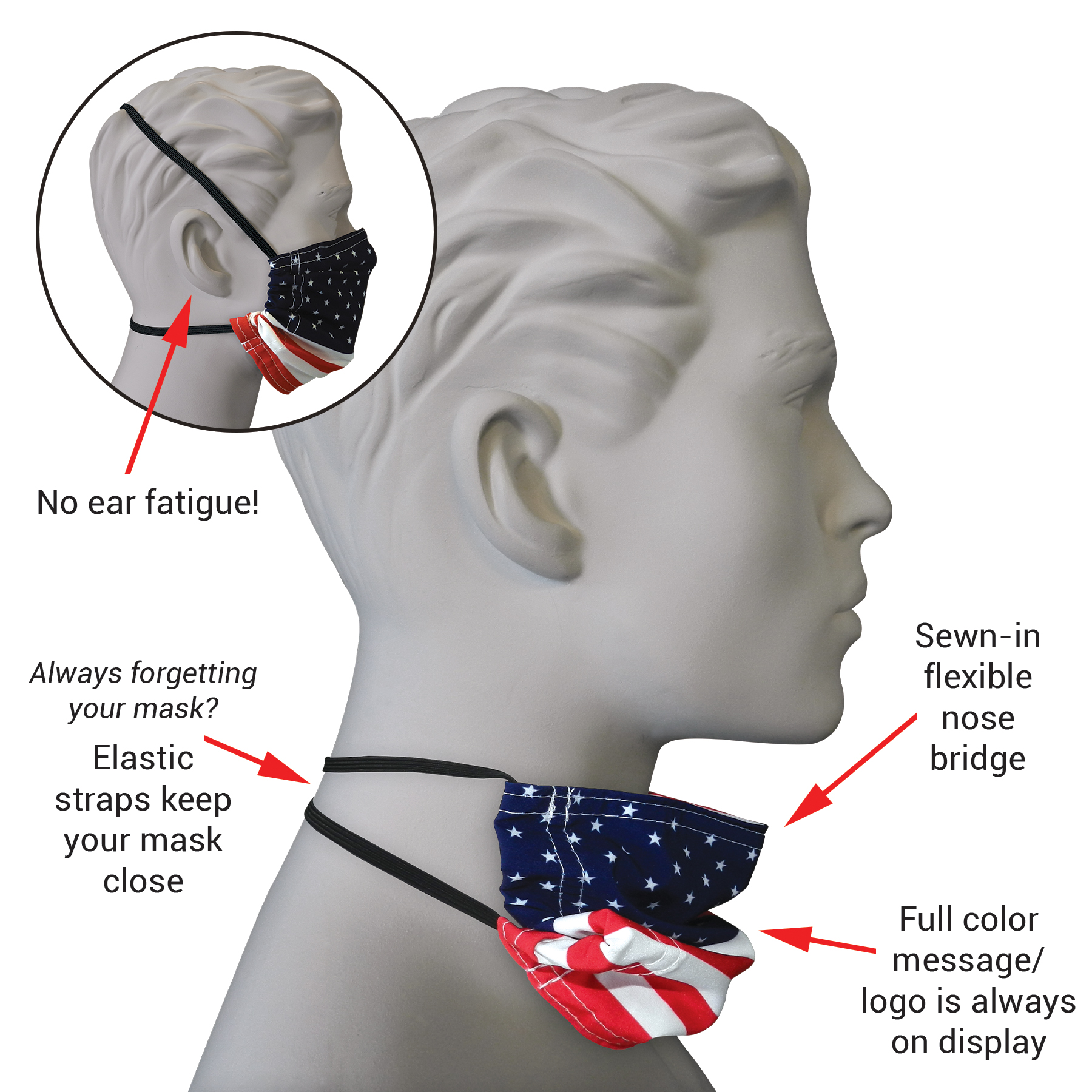 Custom Microfiber Face Mask