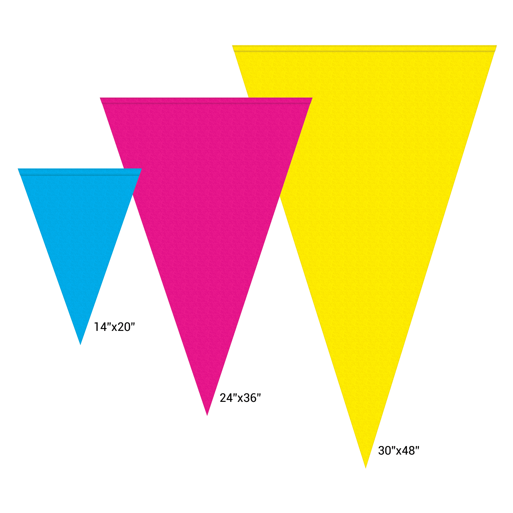 14" x 20" Vertical Triangle Shaped Felt Banner