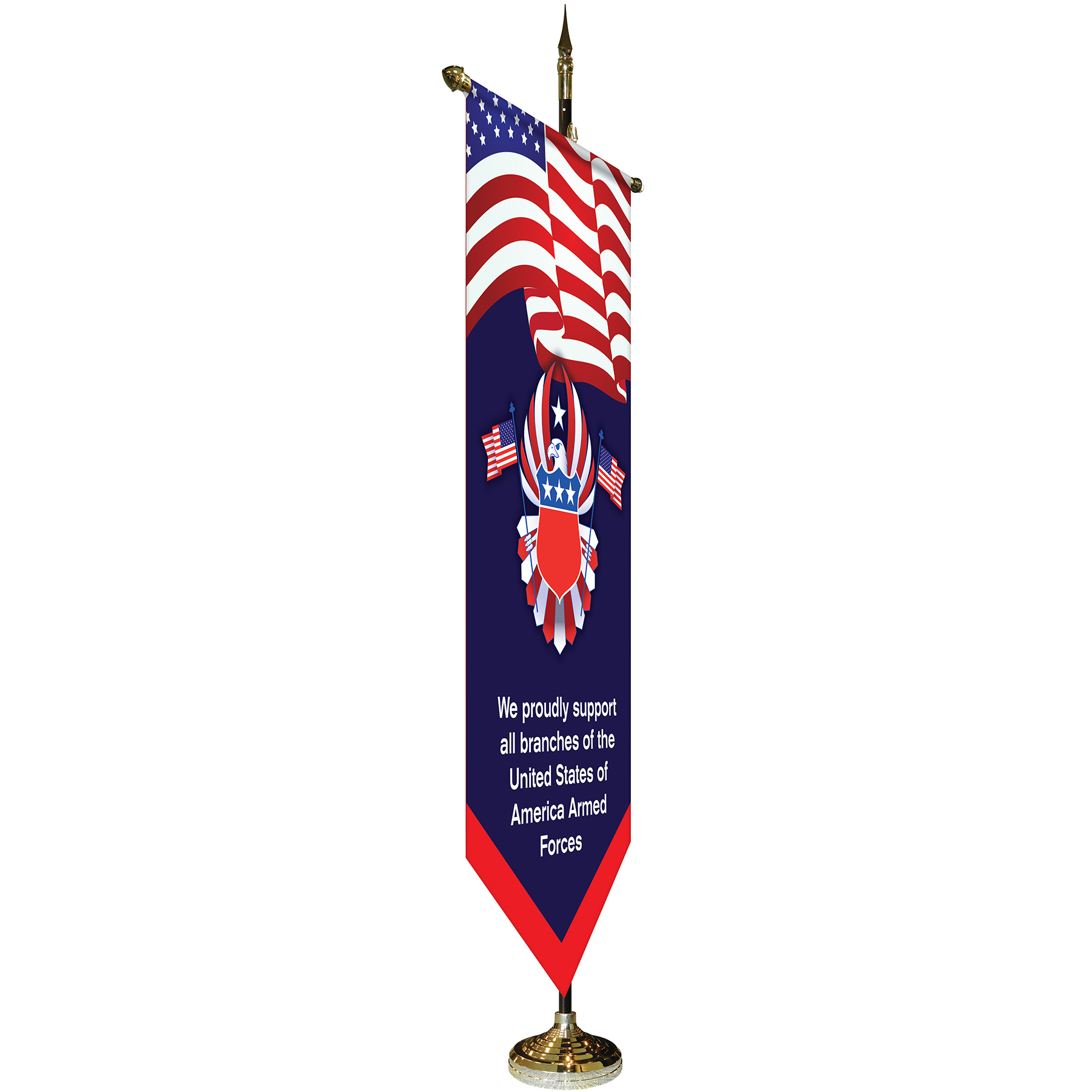 36" x 72" Premium Gonfalon 7' Kit / V-Cut