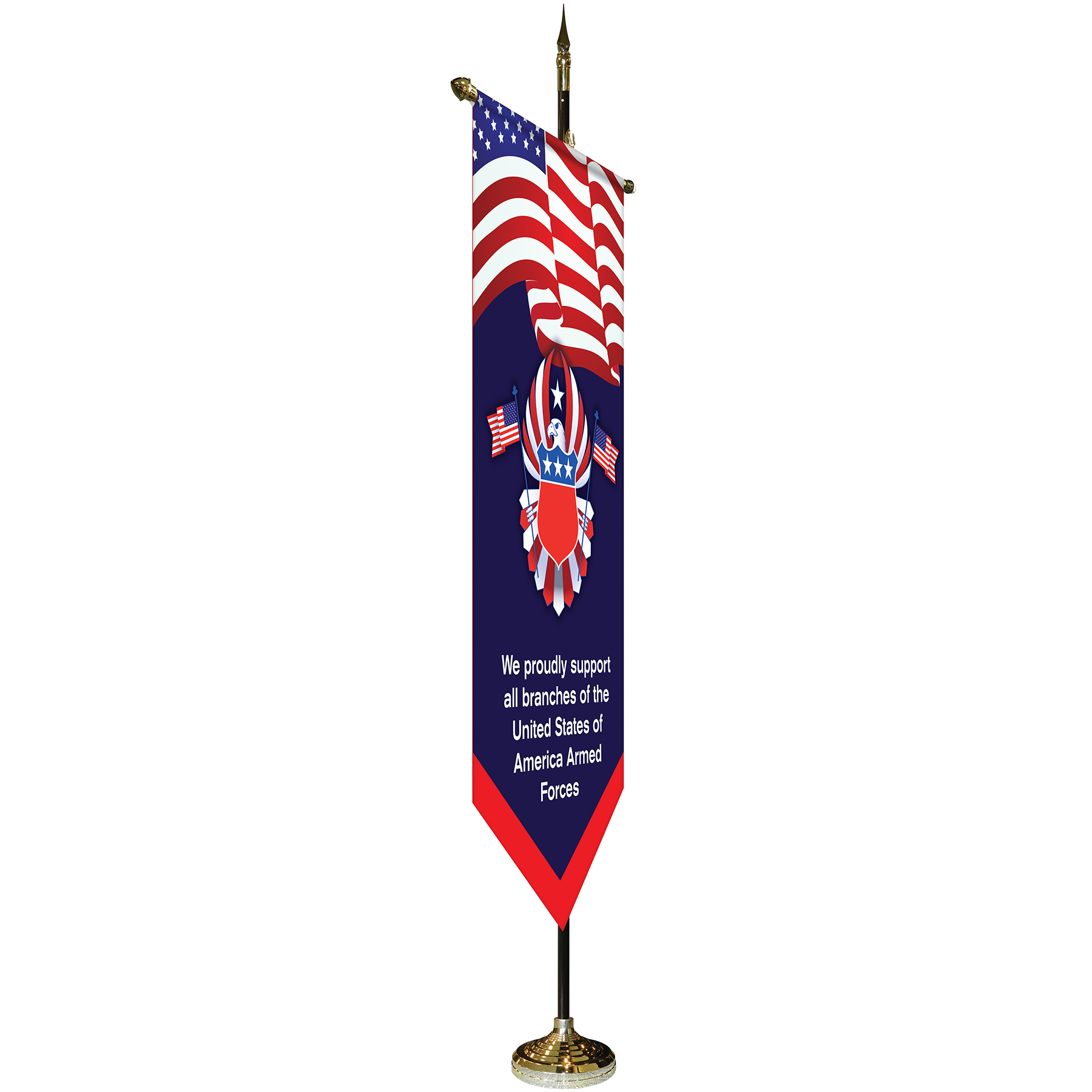 36" x 72" Premium Gonfalon 8' Kit / V-Cut