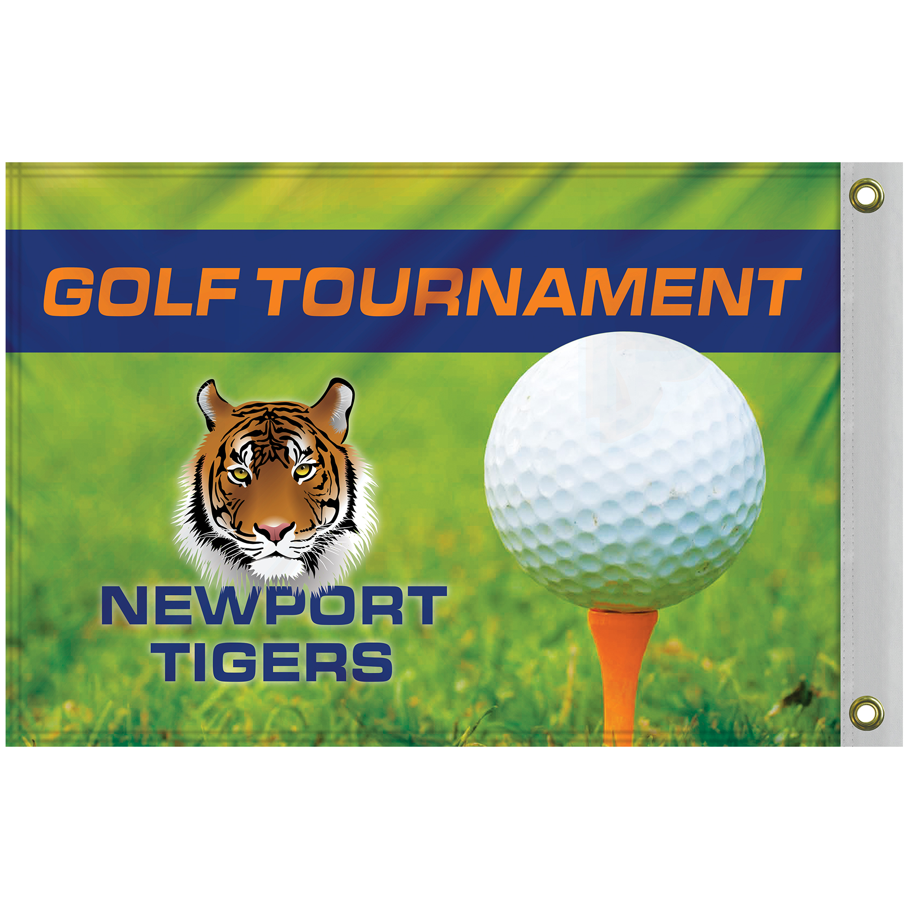 14" x 20" Double Sided Golf Flag with Heading and Grommets