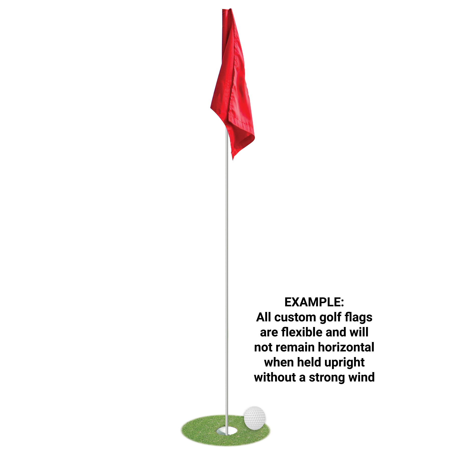 14" x 20" Custom Double Sided Golf Flag with Tube