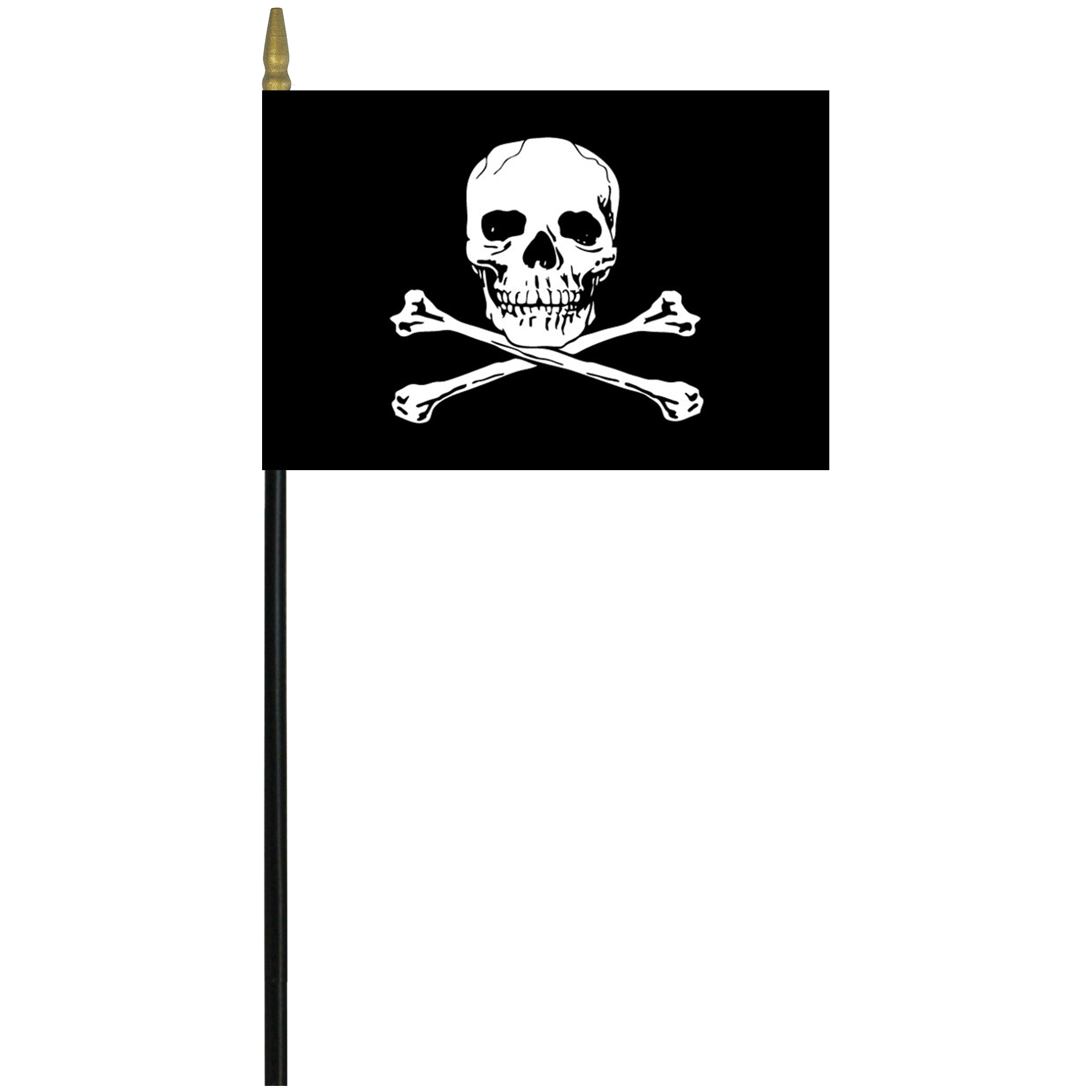 Jolly Roger 4" x 6" Staff Mounted Rayon