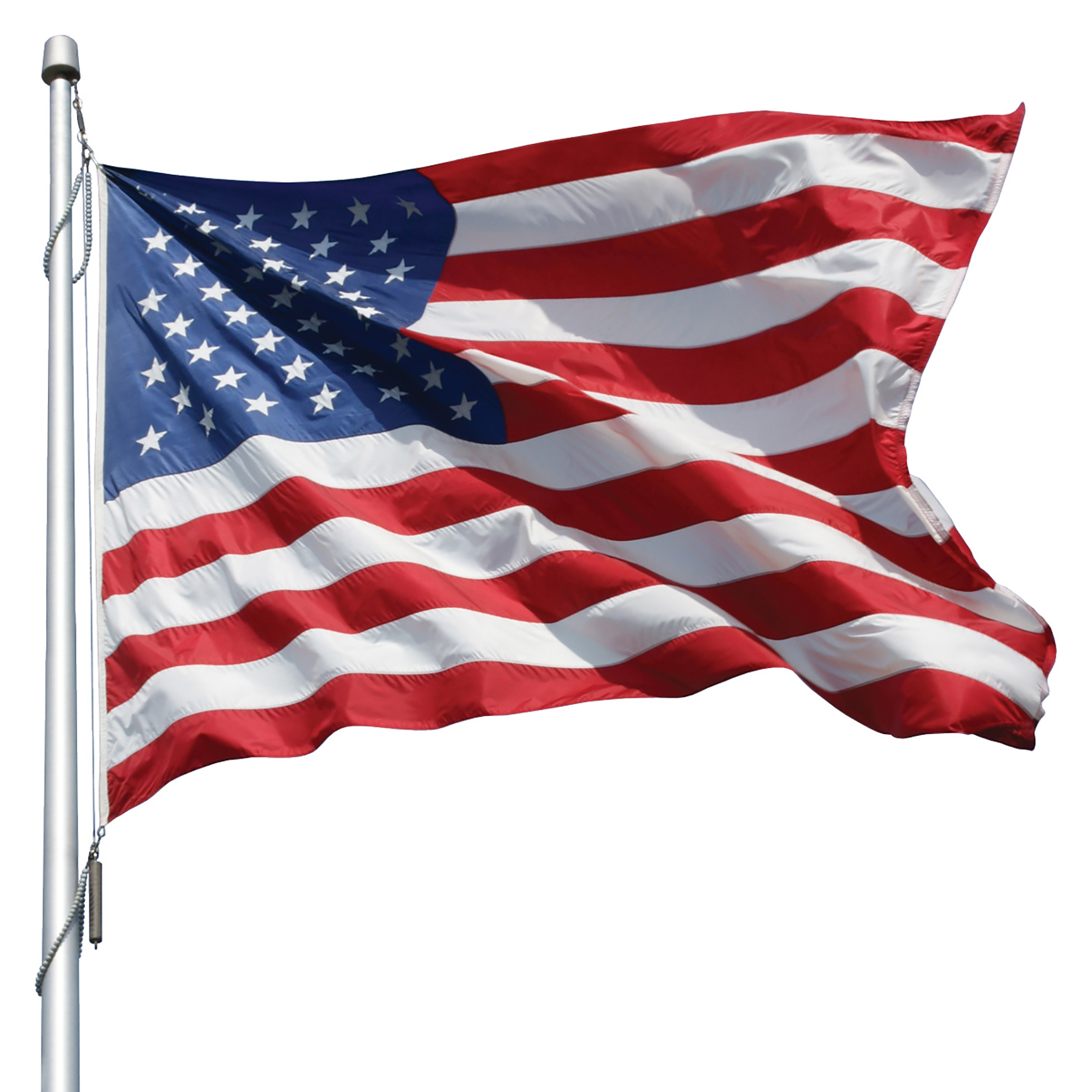 12' x 18' U.S. Nylon Flag with Rope and Thimble 12' x 18' U.S. Nylon Flag with Rope and Thimble