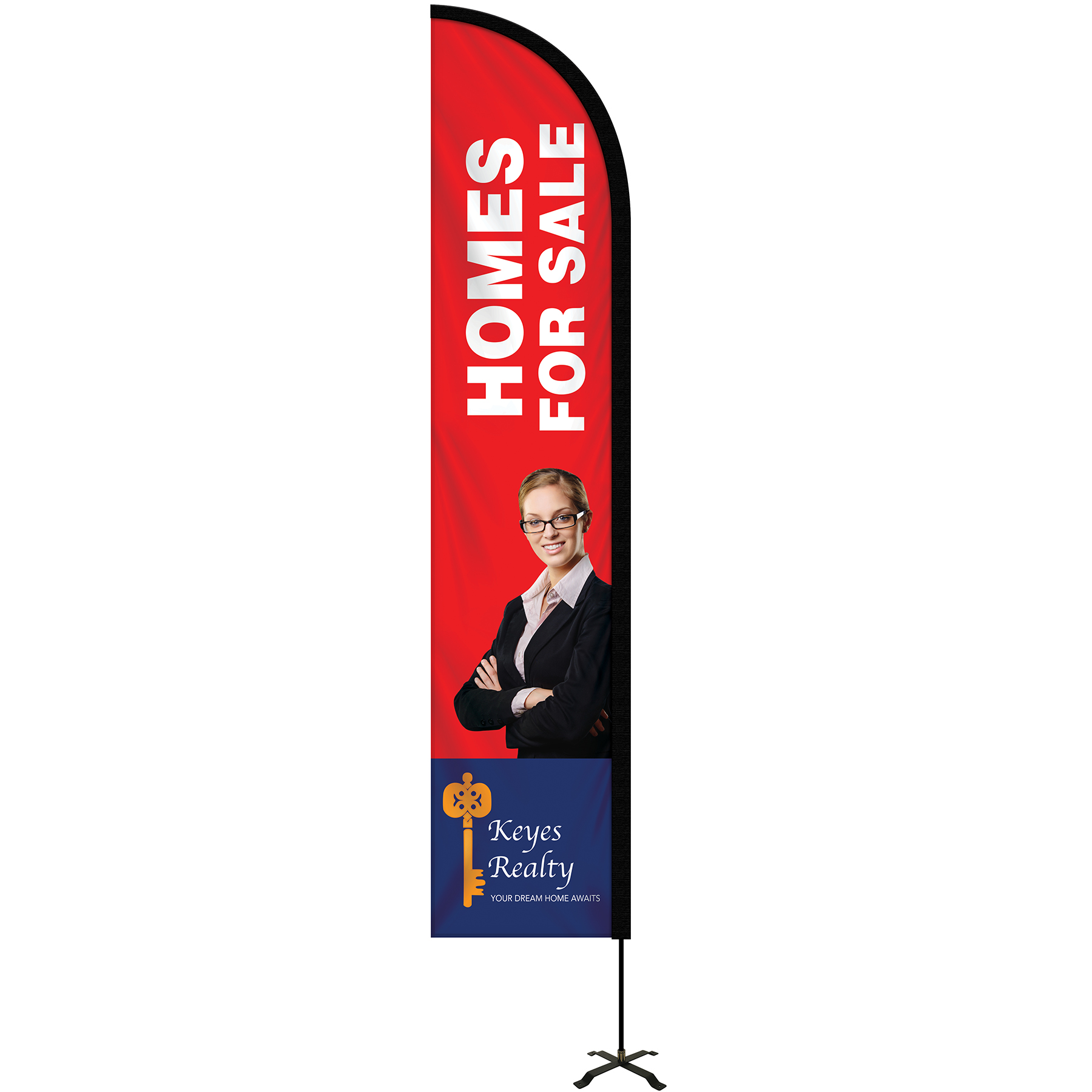 10' Portable Double Sided Half Drop Kit w/ Cross Base