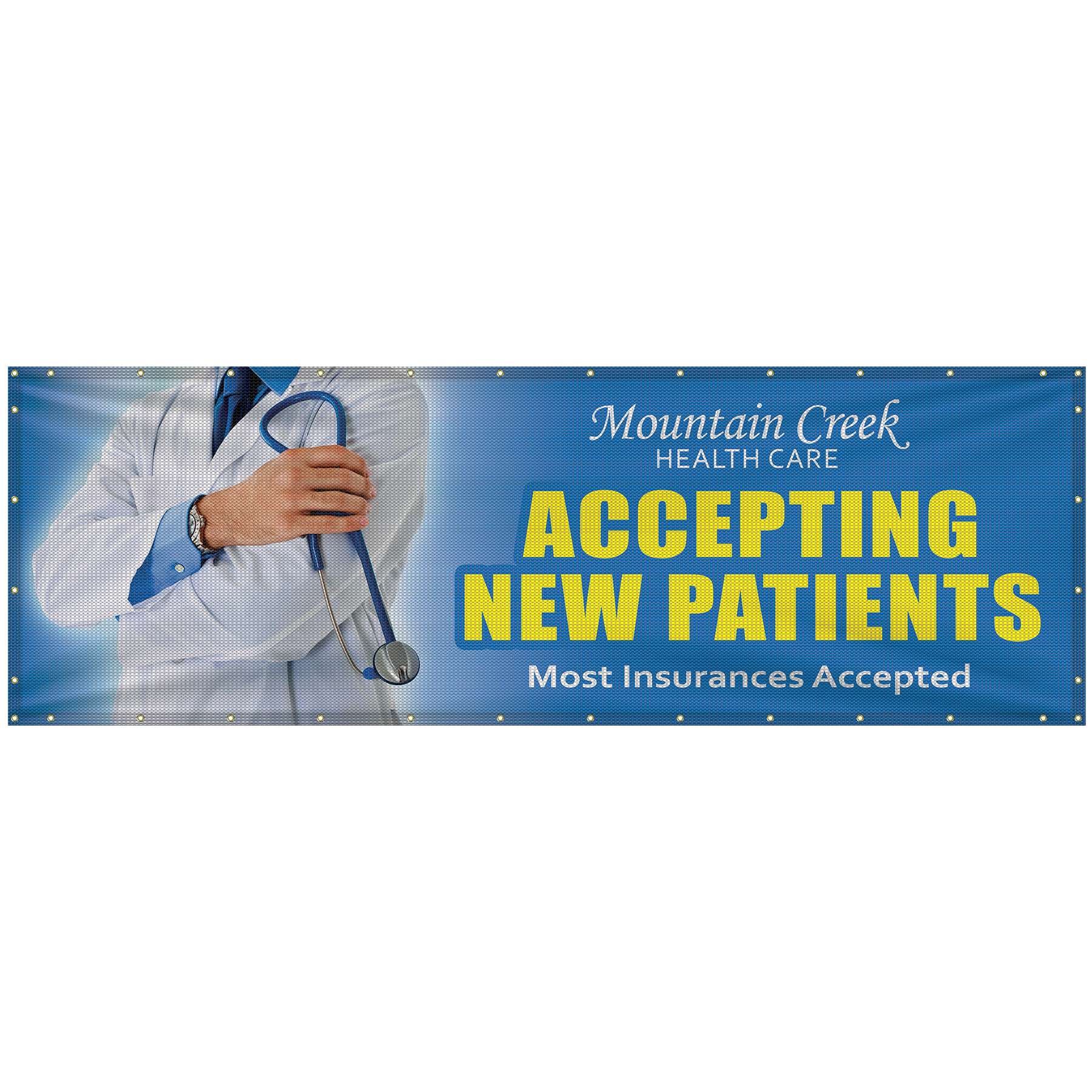 4' x 12' Premium Polyester Mesh Banner