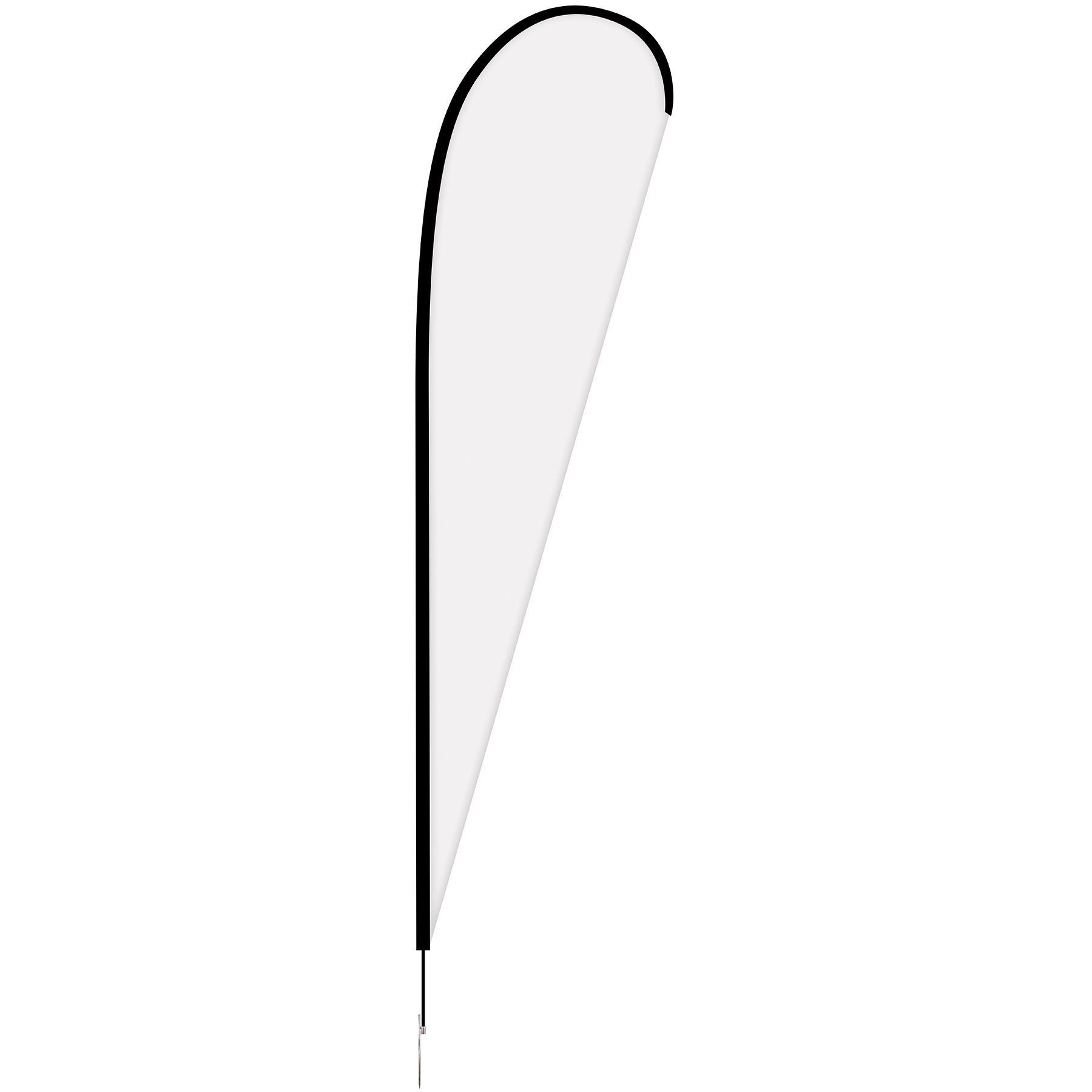 15' Single Reverse Portable Teardrop Banner w/ Hardware Set