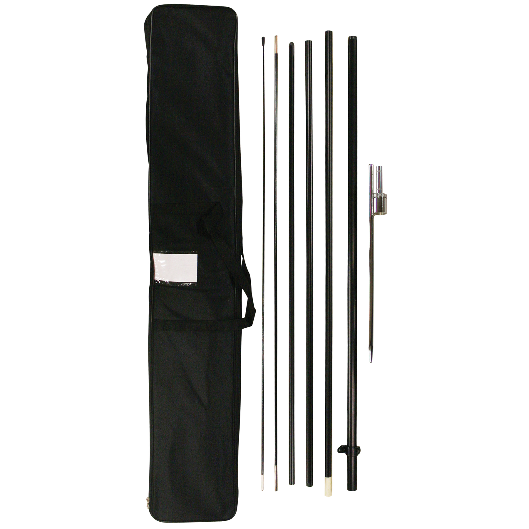 15' Single Reverse Portable Teardrop Banner w/ Hardware Set