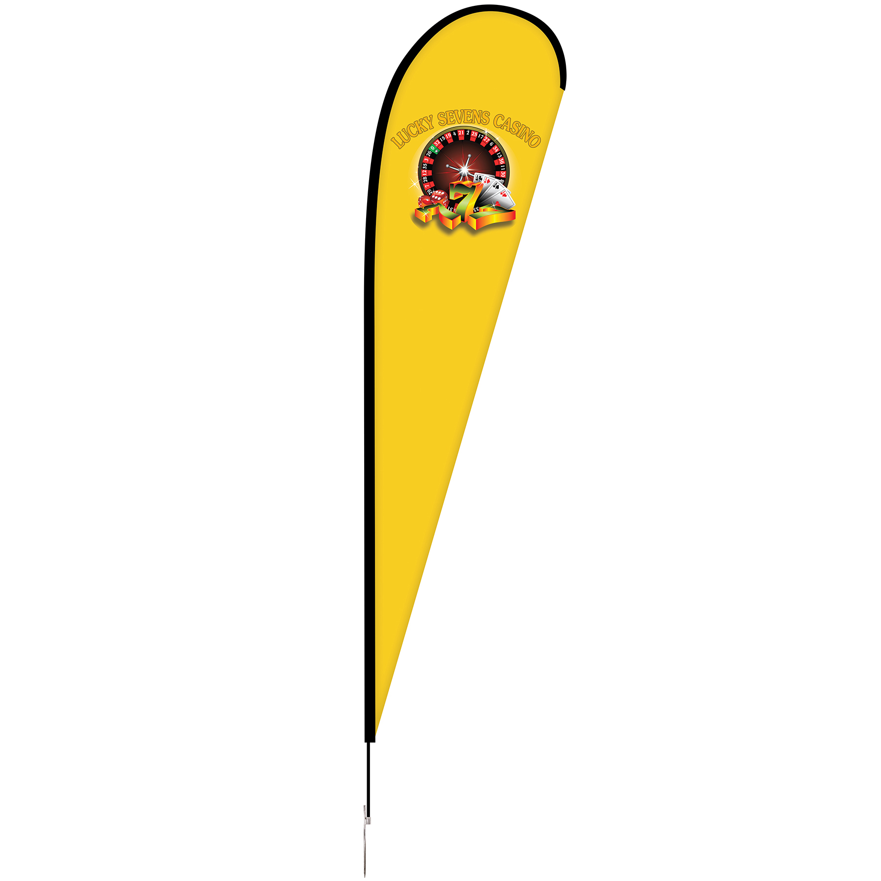 12' Double Sided Portable Teardrop Banner w/ Hardware Set