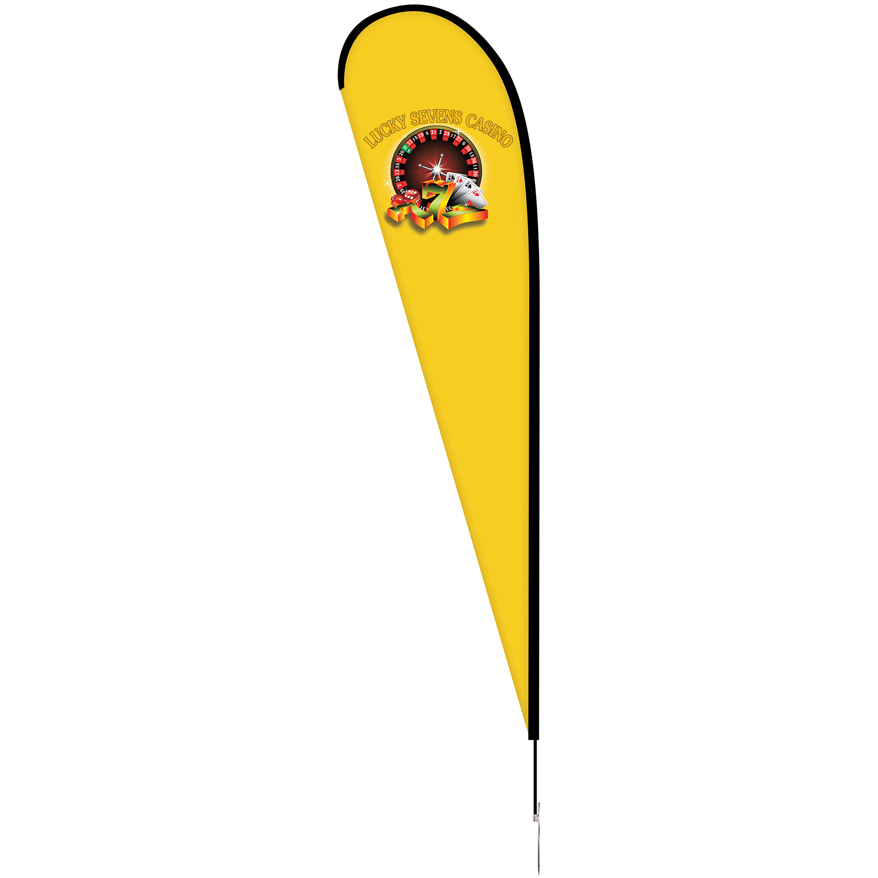 12' Double Sided Portable Teardrop Banner w/ Hardware Set