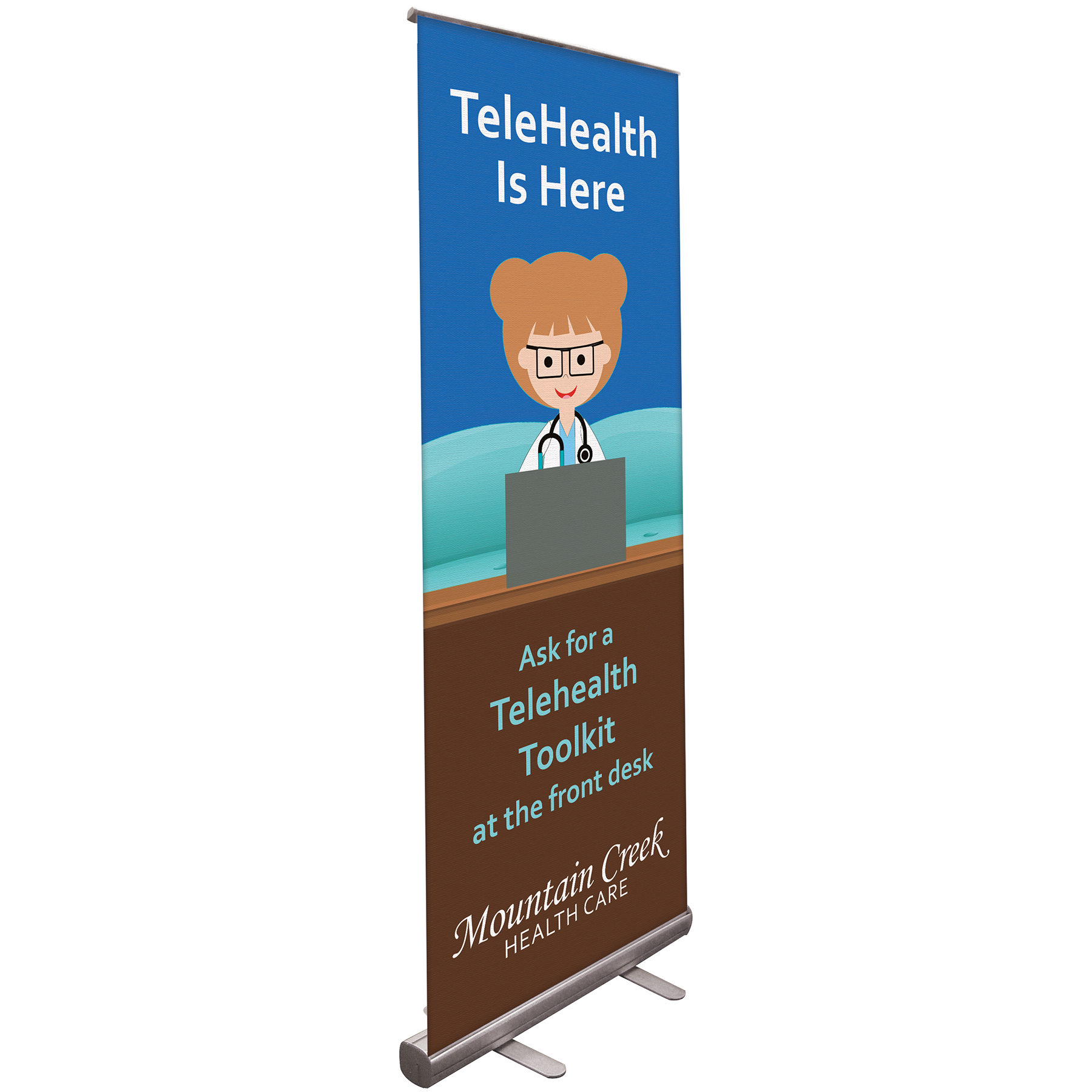 24'' X 63" Custom Retractable Banner Stand