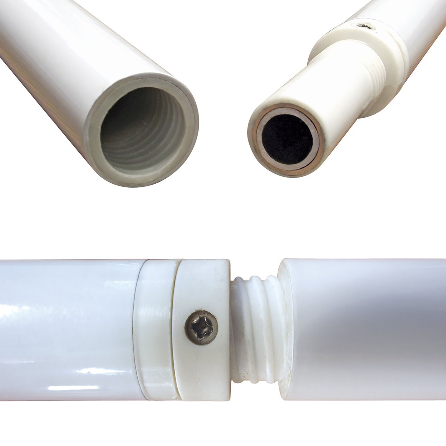 9' x 1" White Aluminum Rotating Pole