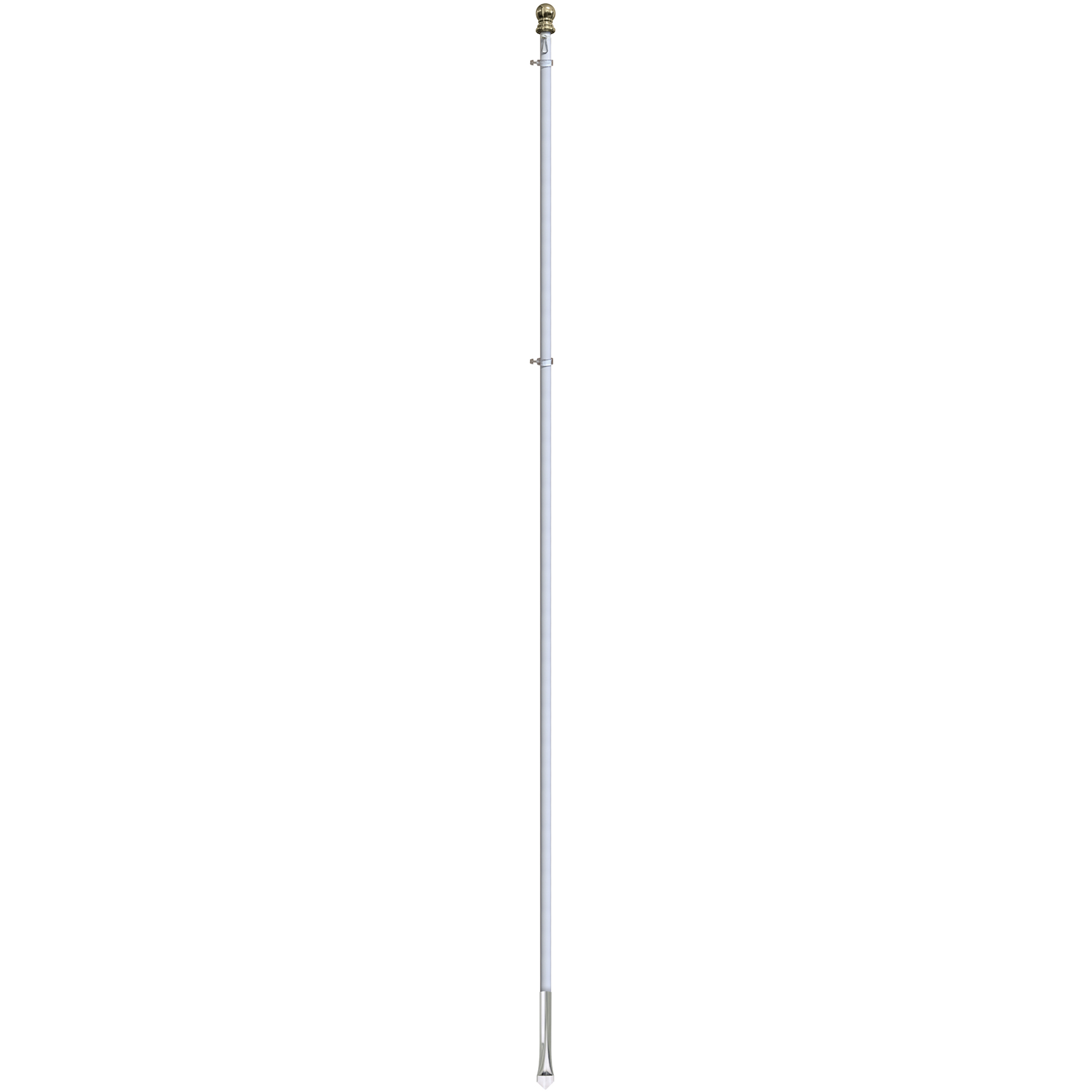 9' x 1" White Aluminum Rotating Pole
