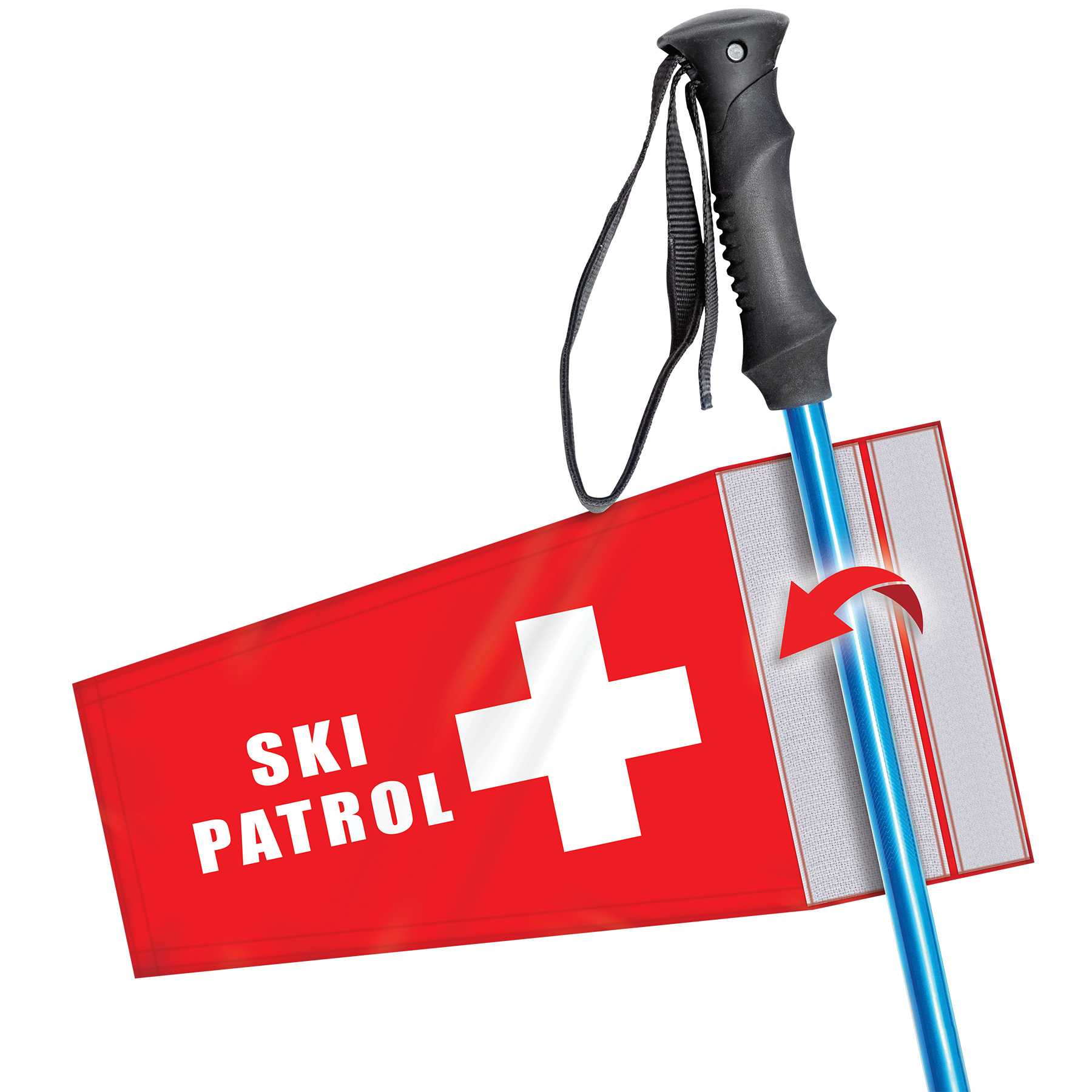 9" X 6" Double Sided Tapered Ski Pole Flag