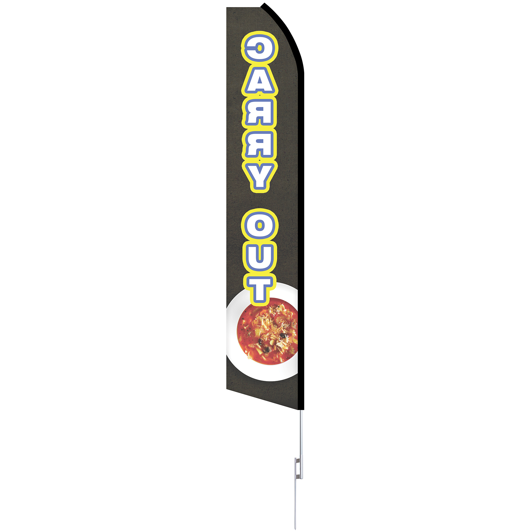 12’ Digitally Printed Custom Swooper Banner Kit with 15’ Swooper Pole