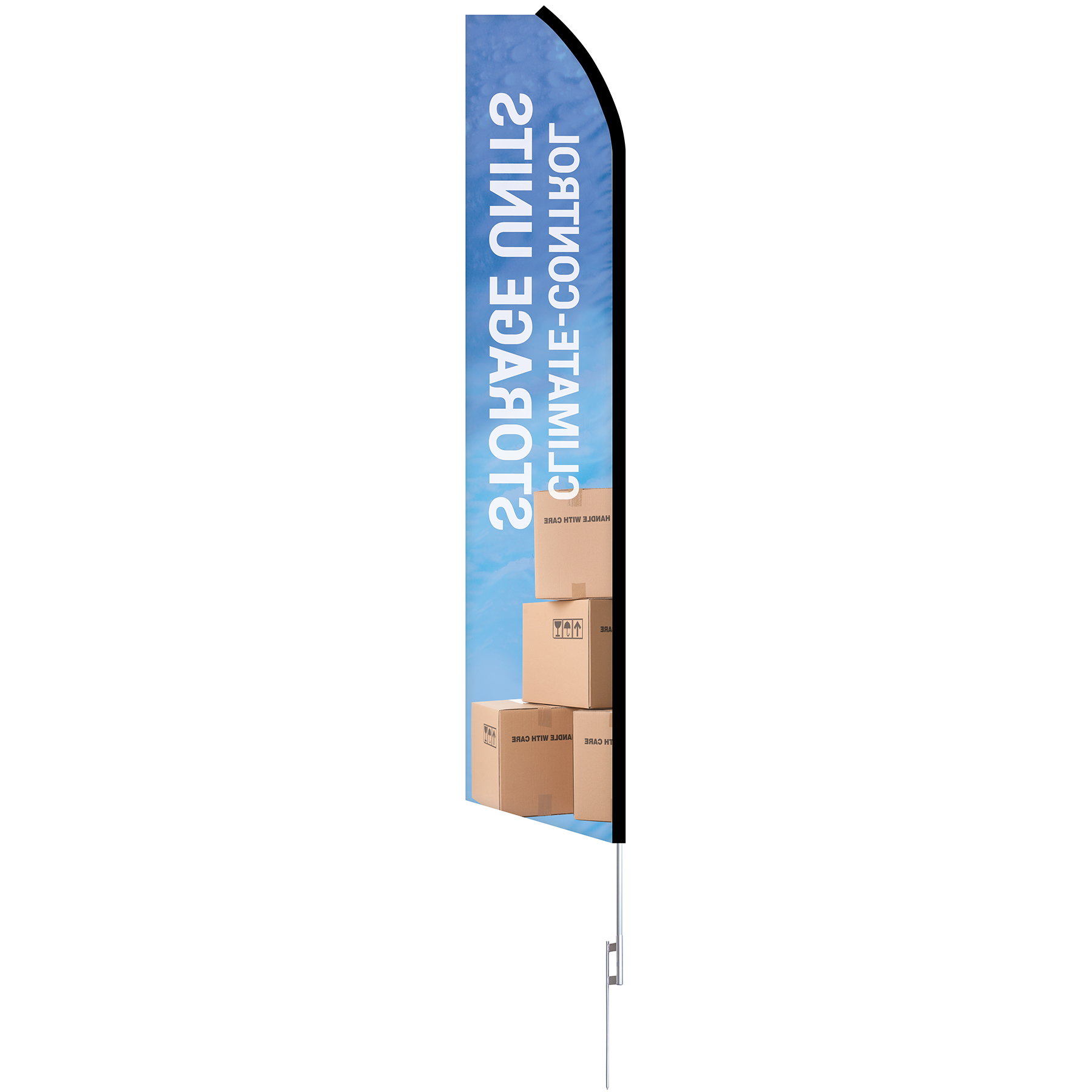 24 - Hour 12' Digitally Printed Custom Swooper Banner with 15' Swooper Pole