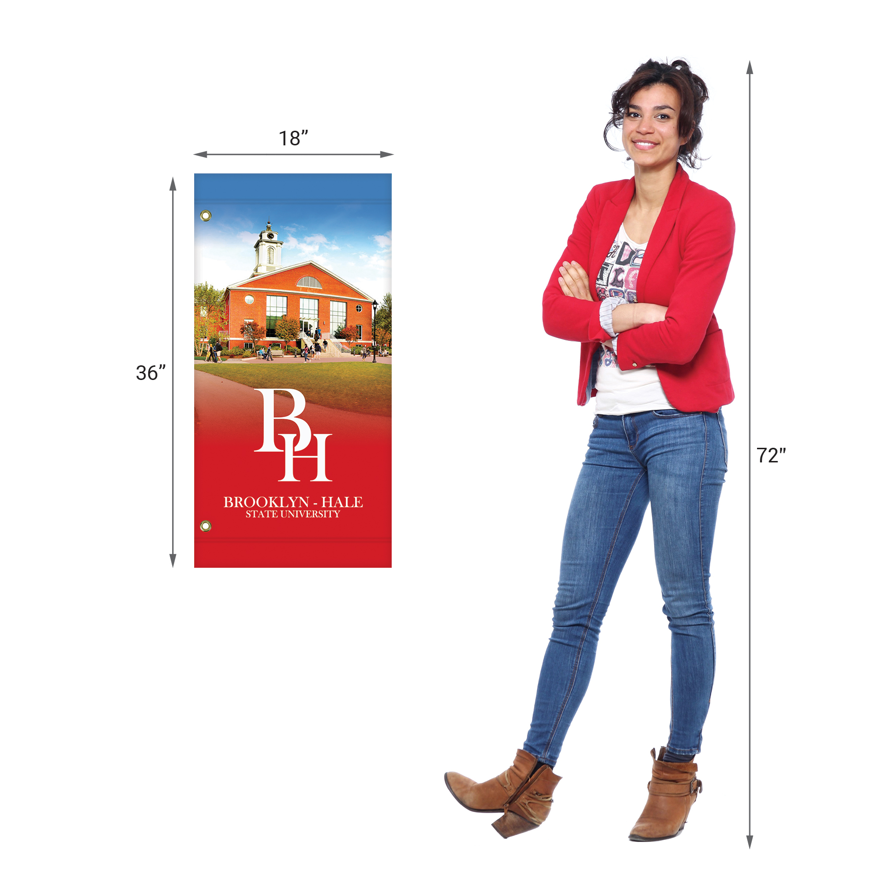 36" x 18" Custom Avenue Banner