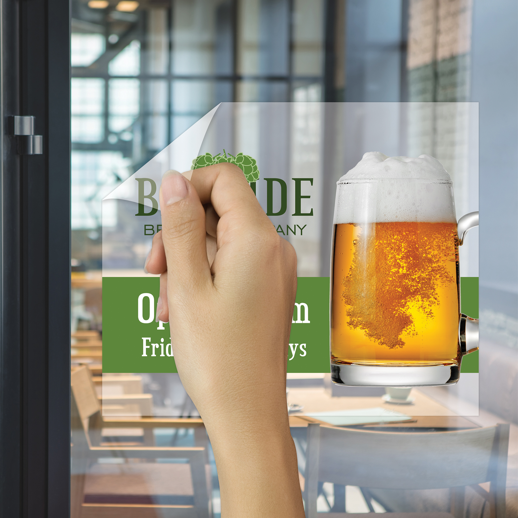 5" x 6" Outside Window Static Cling