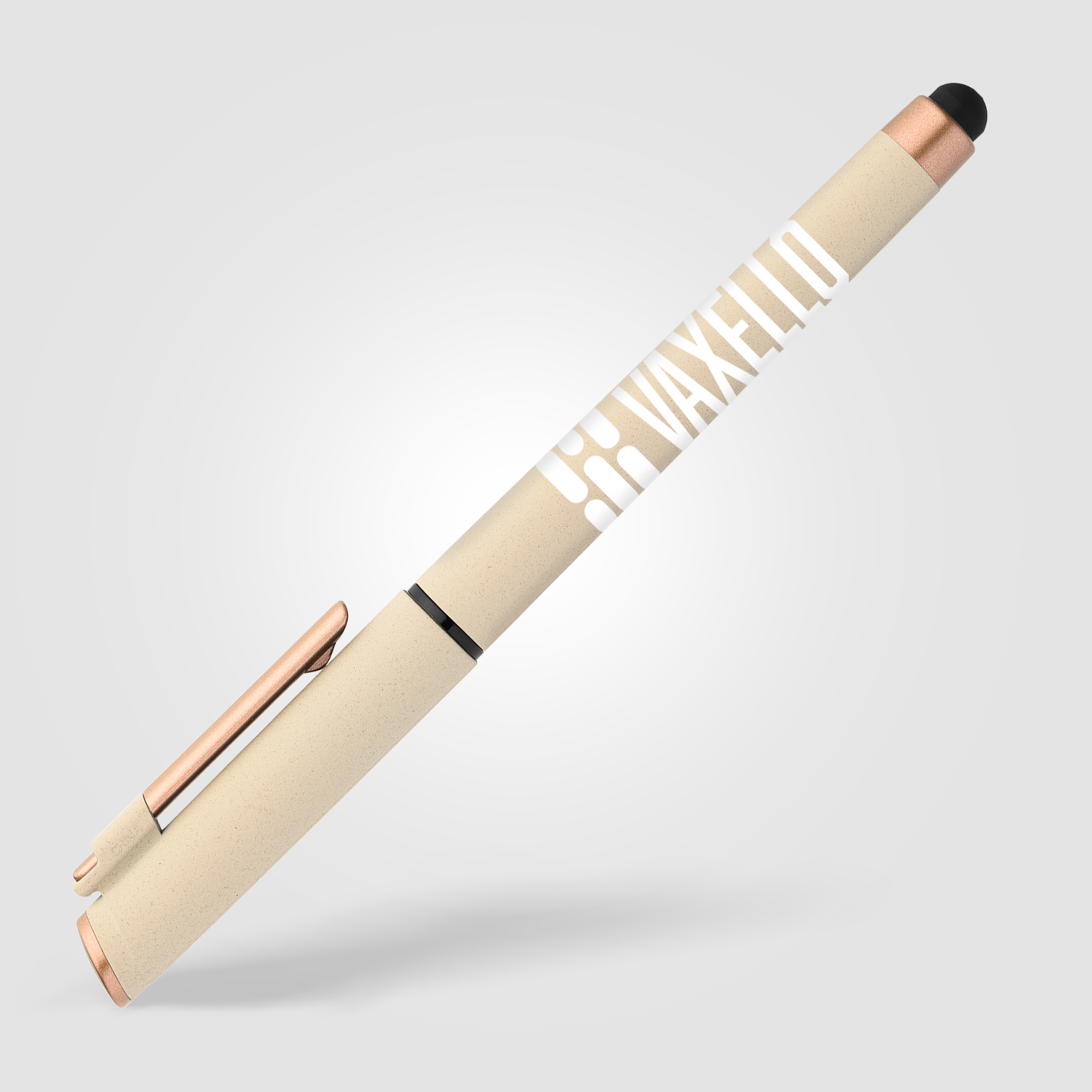 York Recycled Plastic Bronze Trim Stylus Gel Pen