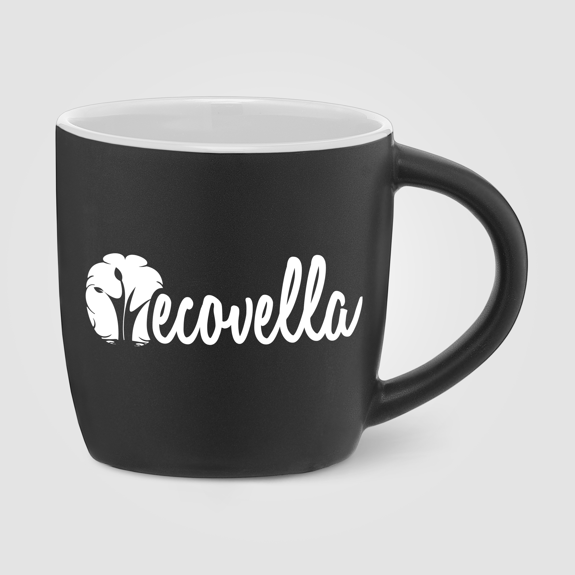 Zanzibar - 355 ml Matte Black Ceramic Mug with ColourPop