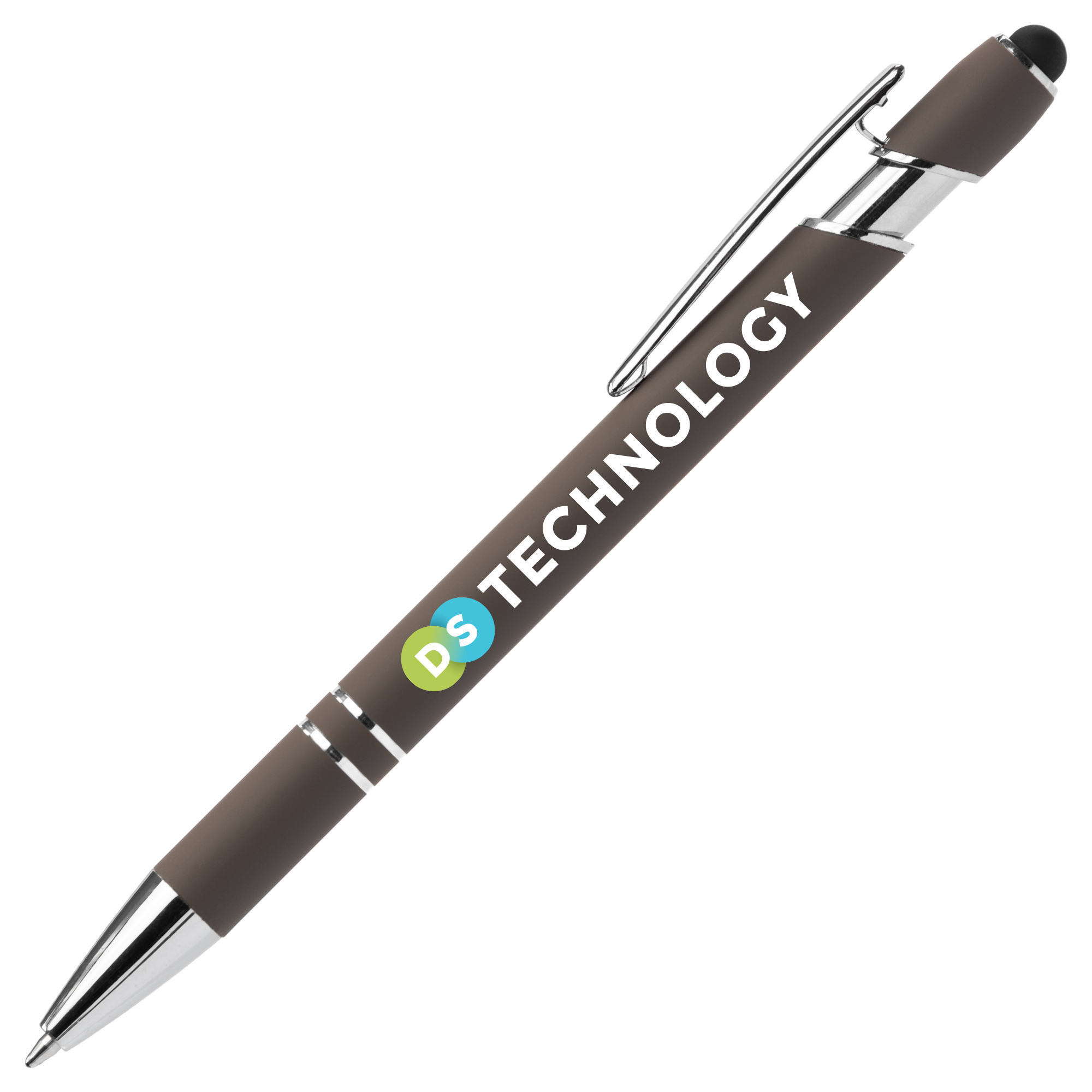 Ellipse Softy Recycled Aluminum Pen w/ Stylus + Anti-Fraud Ink - ColorJet