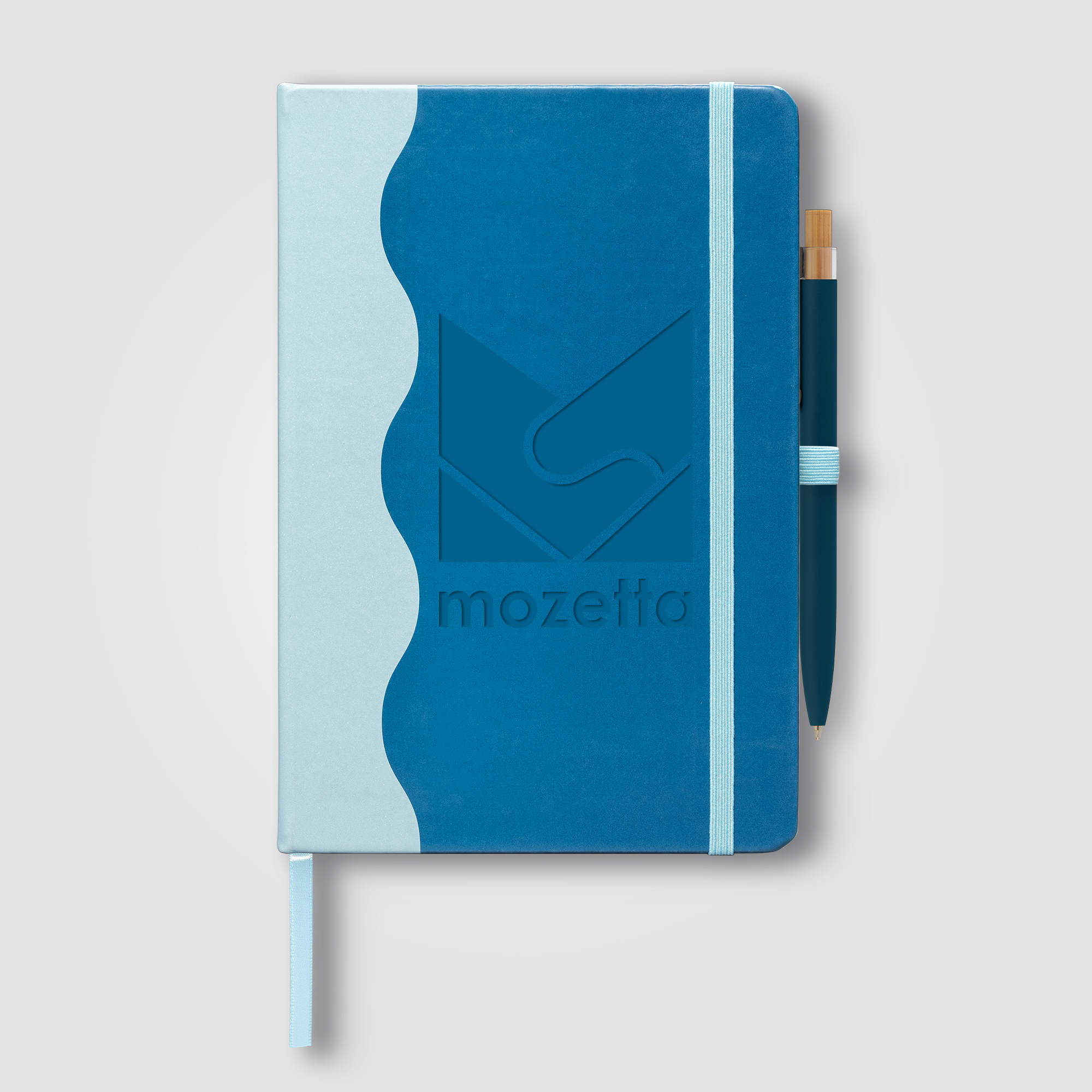Grete Recycled Wave Pattern Journal Pen Set - A5 - Deboss
