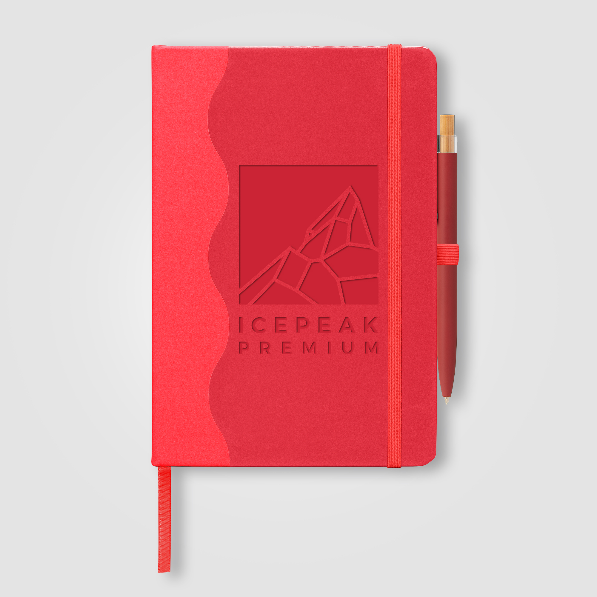 Grete Recycled Wave Pattern Journal Pen Set - A5 - Deboss