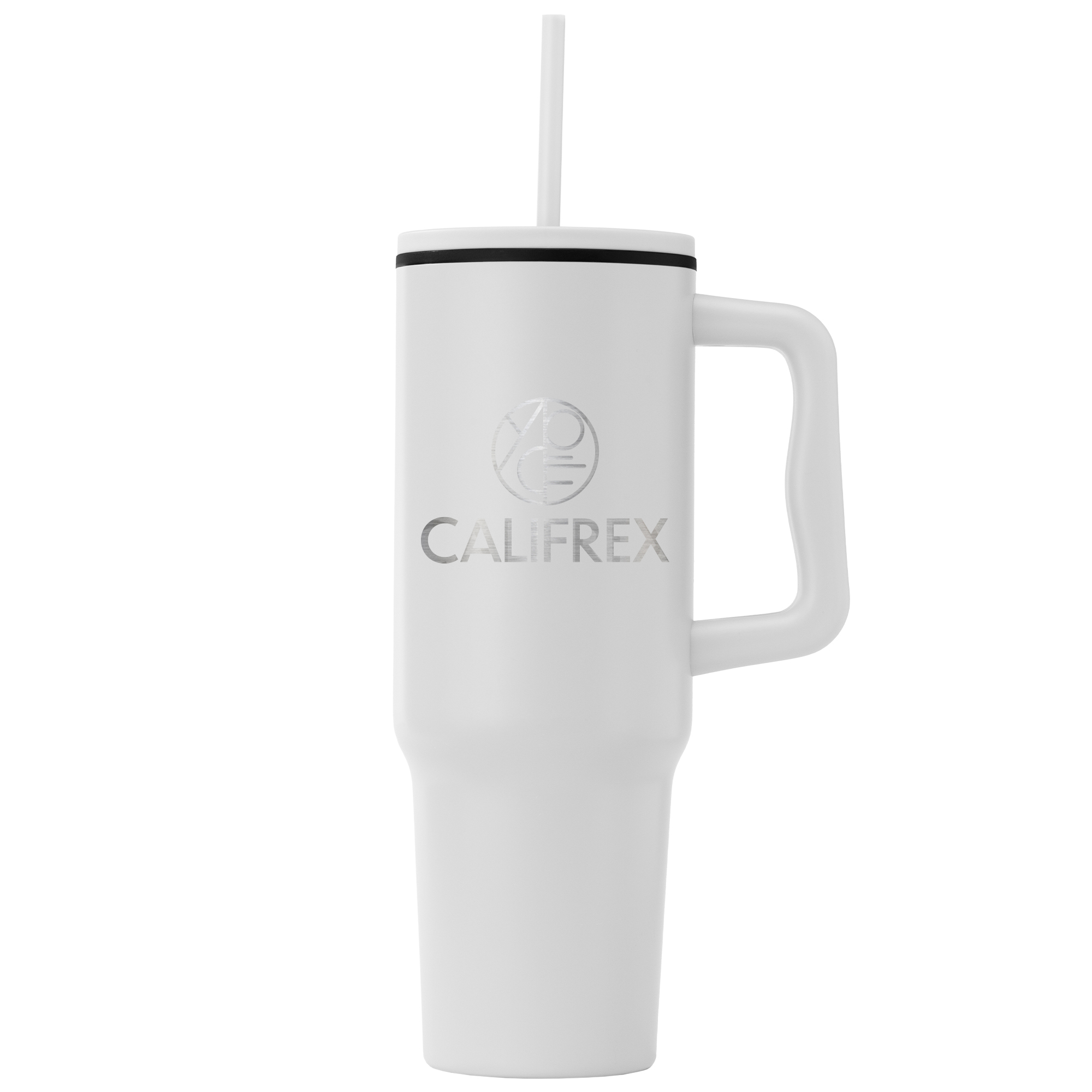 Polar - 40 oz. Stainless Steel Tumbler with Plastic Liner and Straw - Laser