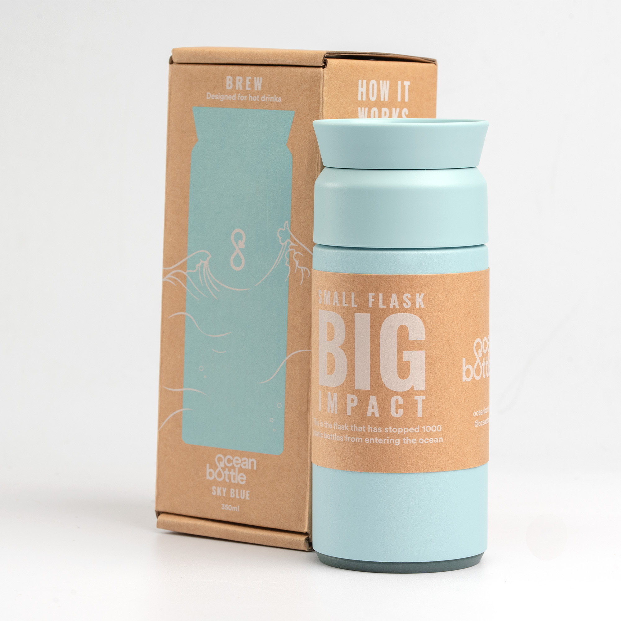 Ocean Bottle Brew Flask 12 oz - Laser