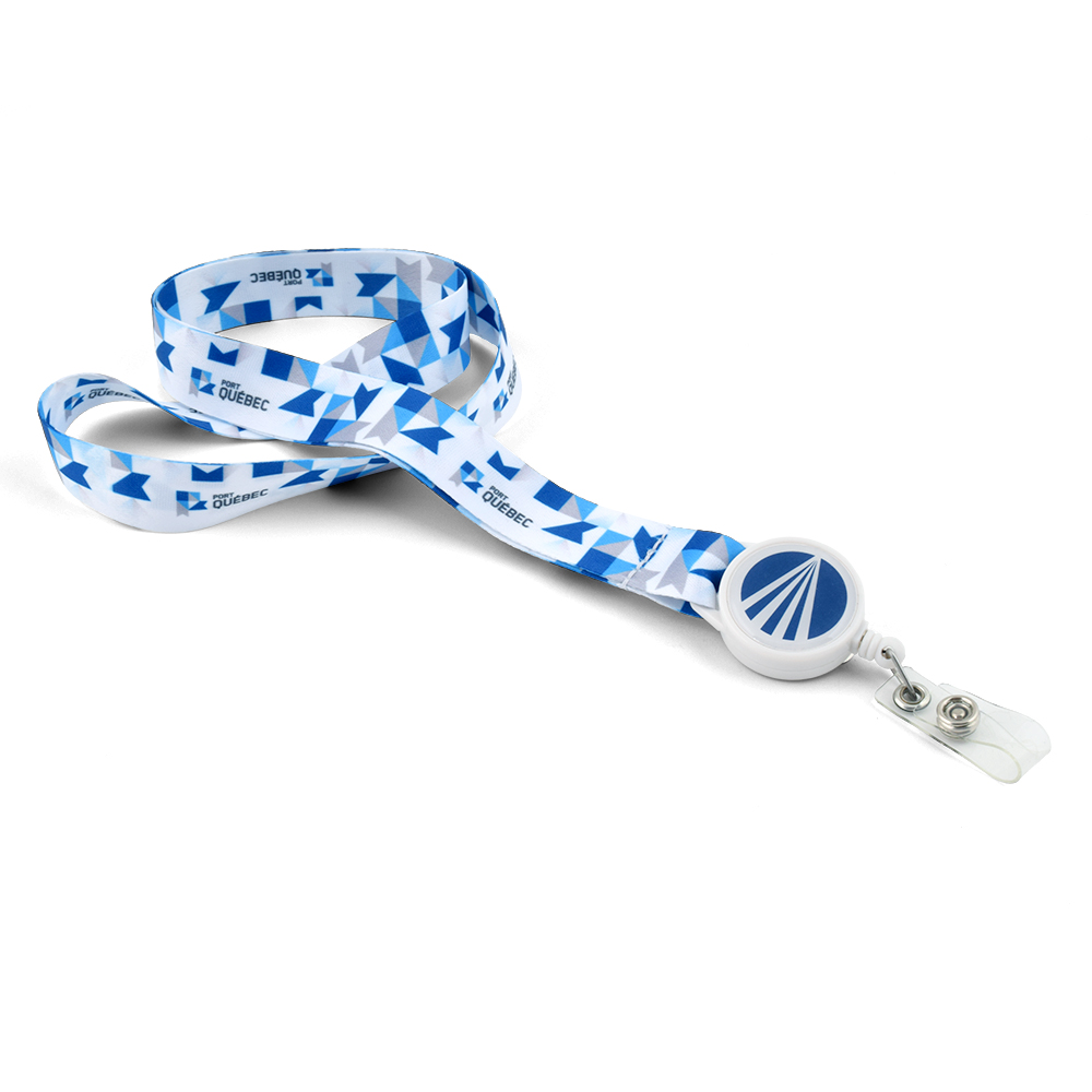 Dye Sublimated Lanyard with Retractable Badge Reel Combo